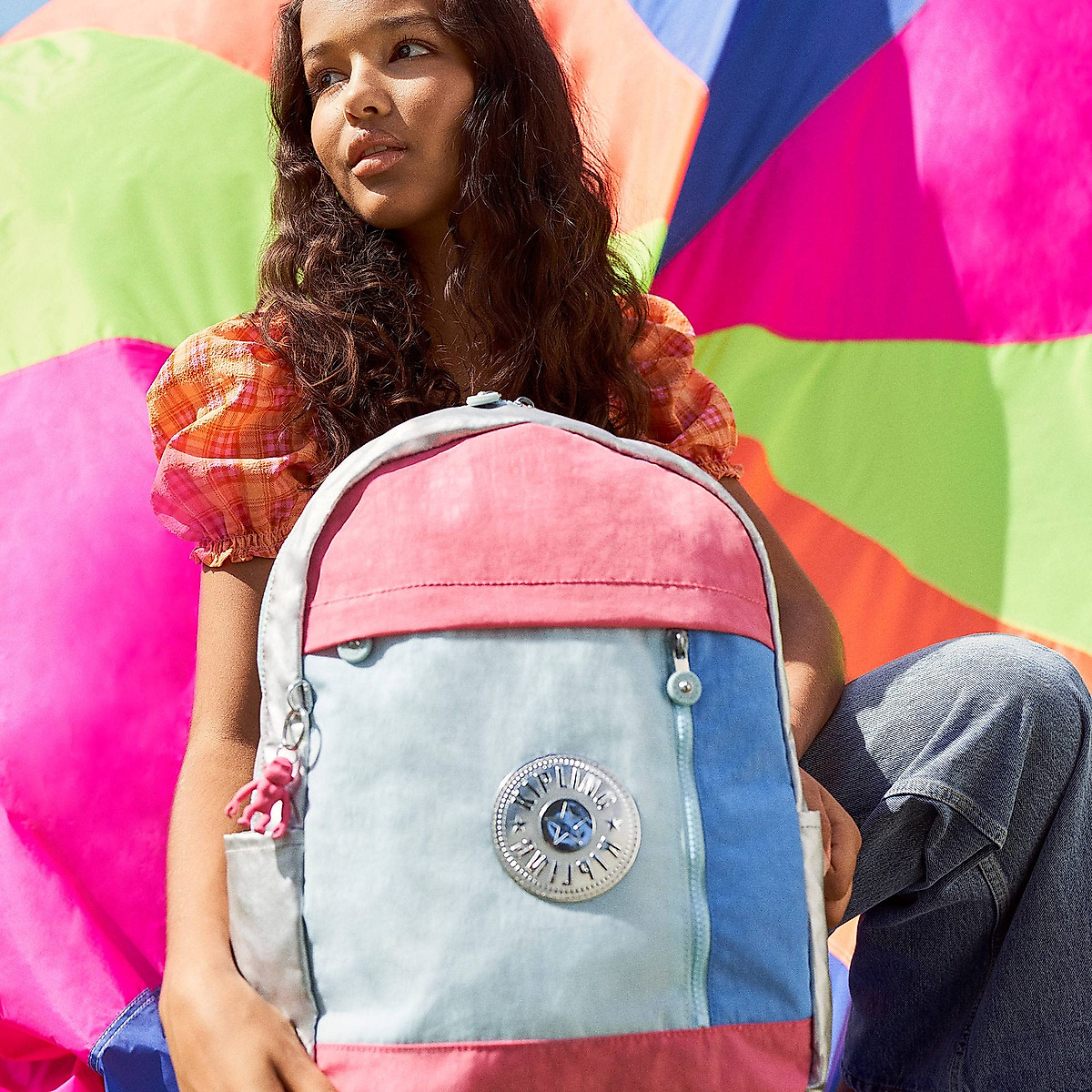 Kipling Hyder 17" Metallic Laptop Backpack Bright Silverbl