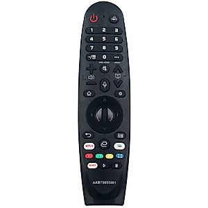 AKB75855501 MR20GA Replace Magic Voice Remote fit for LG 2020 Smart LED TV OLED Nano Cell 4K UHD HDTV with 3 APP Button (Screen Mouse, Voice, Cursor and Roller/Pointer Functions)