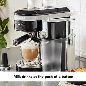 KitchenAid Automatic Milk Frother Metal Espresso, 17 oz, Onyx Black