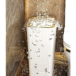 3.3 Gallon Rectangle Trash Can with Top Press Lid，Plastic Slim Garbage Bin, Wastebasket for Narrow Spaces, Kitchen, Bathroom,Bedroom