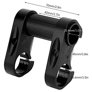 ZECHAO Bike Double Stem,1in/25.4mm Adjustable Aluminum Alloy Extender Handlebar Riser for Folding Bikes Mountain Bikes BMX Road Bike Bike Stem (Color : Gold, Size : 25.4mm)