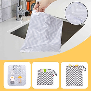 Damero Wearable Breast Pump Bag Compatible with Elvie Pumps and Pump Parts Bag with Waterproof Mat Bundle