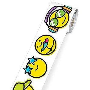 Carson Dellosa Kind Vibes 36 Ft Straight Emoji Bulletin Board Borders, Classroom Borders for Bulletin Board, White Board, Cork Board, Locker, and Classroom Décor, Bulletin Board Trim