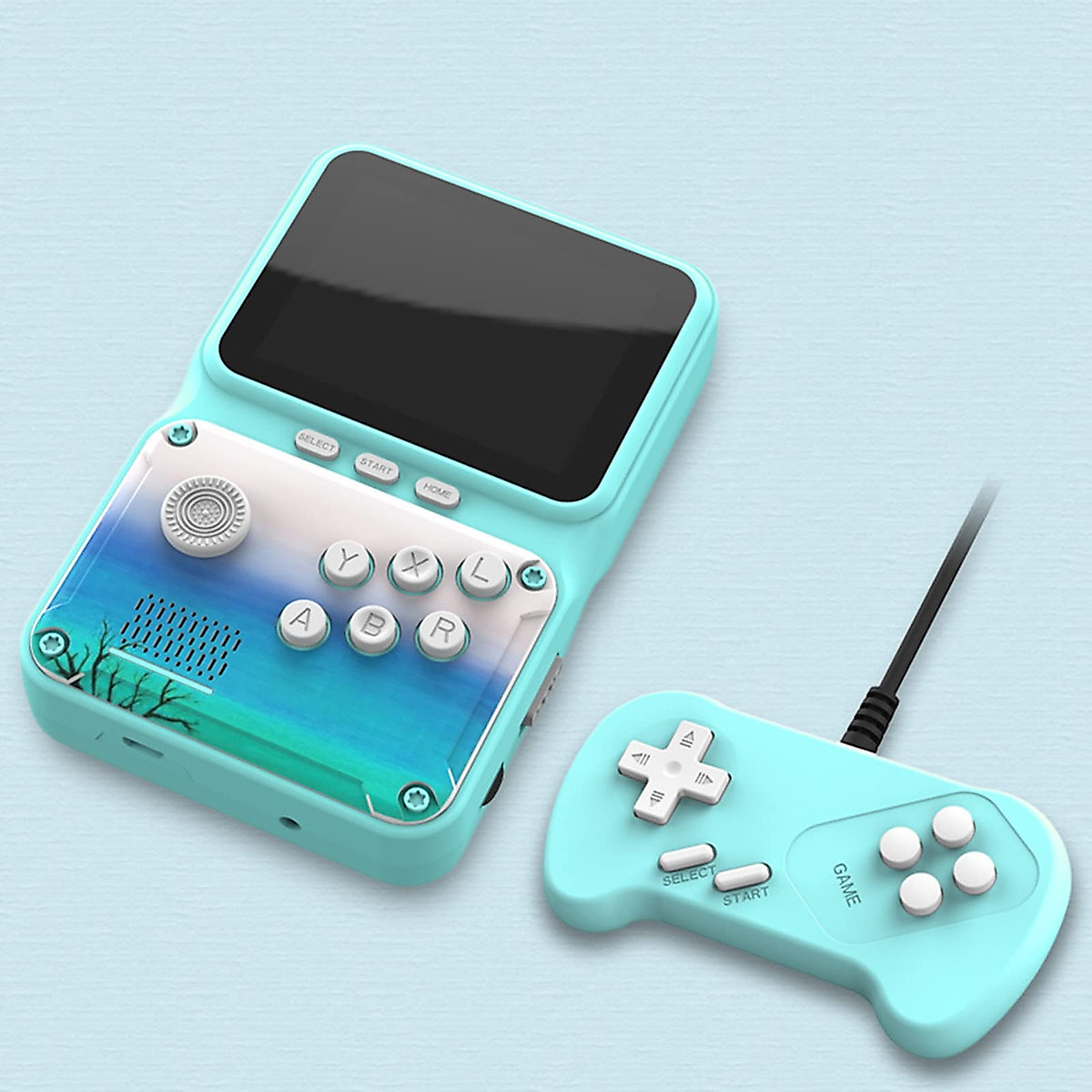 Retro Game Console for Boy, Handheld Game Console with 500 Classical Nostalgic Games 3.0 Inch Color Screen Support for Connecting TV & Two Players, Christmas Birthday Gifts (A)