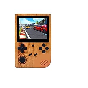 Retro Gaming Built-in 16G RK3326 Open Source 3.5-inch 640 * 480 Handheld Game Console Emulator (Color : Wood Grain 80G Bag)