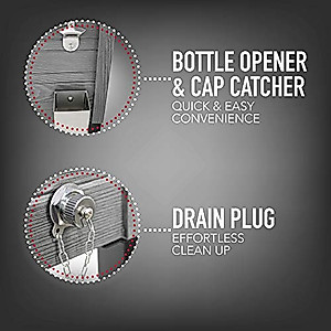 Permasteel PS-205-GRY-AM 80 Quart Patio Cooler, Gray