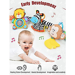 Pau1Hami1ton Baby Stroller Arch Toys, Car Seat Toys,Bouncer Toy Bar/Mobile for Bassinet,Adjustable Baby Hanging Toys Fit for Crib Bed,Stroller,Car Seat, Feeding Chair.S-19(Zebra)