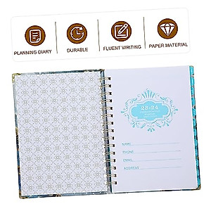 Operitacx 2024 Agenda Book Monthly Planner Notebook Daily Planner Notepad Academic Planner Writing Journal Notebook Daily Planning Calendar Horizontal Grid Write a Book Paper Student