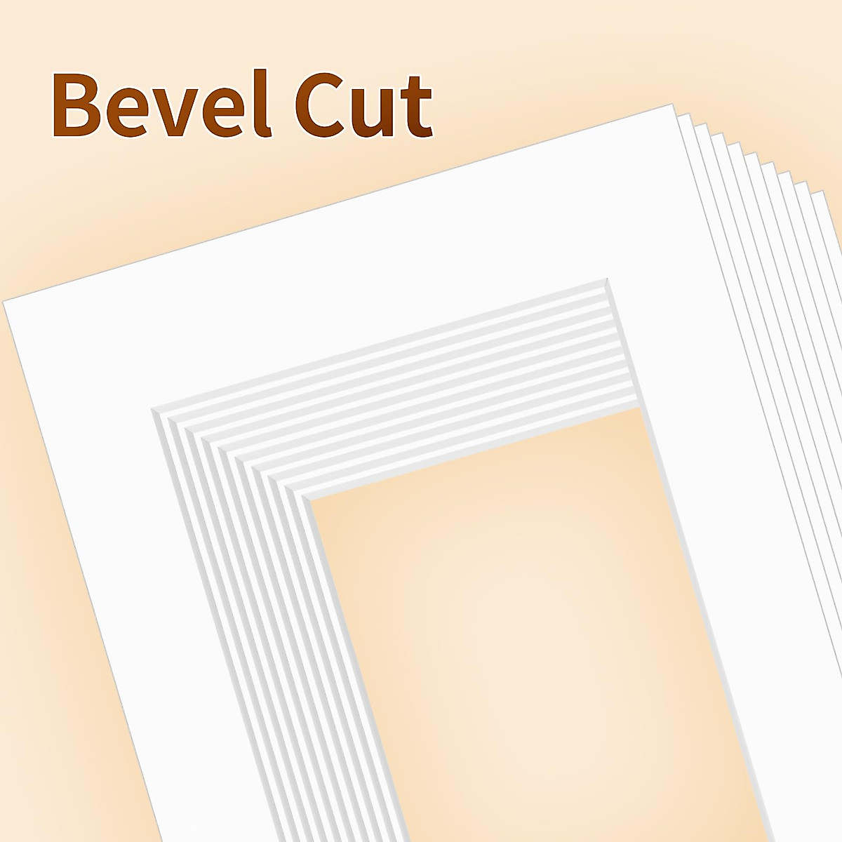 yeestone 10 Pack Picture Frame Mats, 11x14 Matted to 8x10 Photo Mats, Acid Free Picture Matting for Pictures Photos Watercolor Artwork (White)