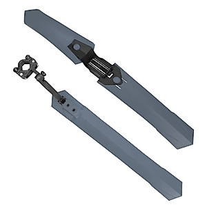 RNX Grey Mountain Bike Mud Guard Set Front and Rear Fenders, Wide, Universal, Adjustable