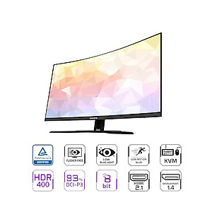 GIGABYTE M32UC 32" 144Hz (160Hz OC) 4K UHD Curved Gaming Monitor, SS VA, 3840x2160 Display, 1ms Response Time (MPRT), 1x DisplayPort 1.4, 2x HDMI 2.1, 1x USB Type-C, 4x USB 3.2