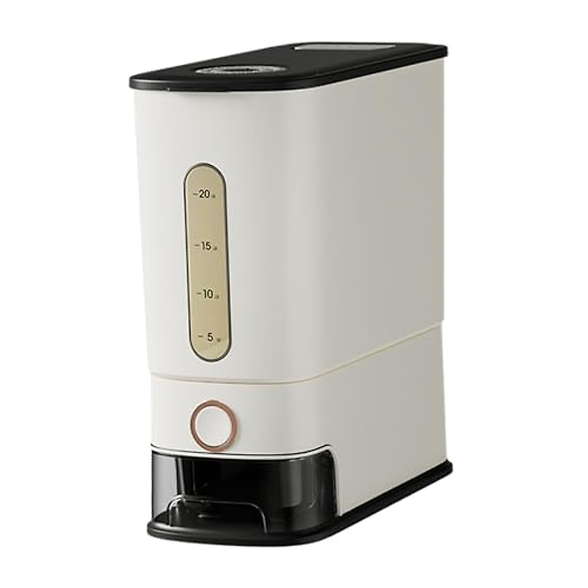 QLoztyse Rice Storage Container 25 lbs - Rices Dispenser Countertop, Airtight Moistureproof with Lid Grain Bucket for Kitchen Rice Soybean Cereal