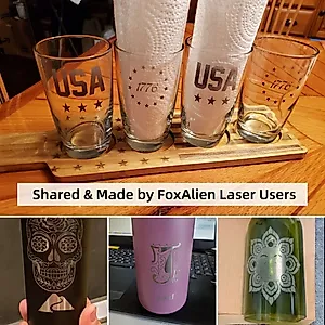 FoxAlien R42 Y-axis Rotary Roller Engraving Module for Cylindrical Objects Curved Surface Compatible with FoxAlien Masuter Pro, Masuter 4040 CNC Engraver Machines
