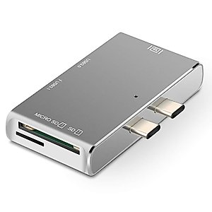 FLAGTOP 5 in 1 USB C Hub MacBook Pro, Multiple Ports USB 3.0, SD Card, Micro SD or TF Card Reader, Support 4K HDMI 60Hz, PD3.0/Thunderbolt, USB C Dongle Hub (YC-212)