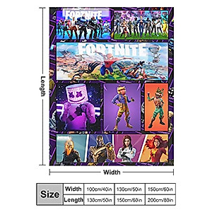 uvsgucm Game Battle Royale Anime Blanket,Shooting Game Anime Throw Blanket.49 * 39-BL-2