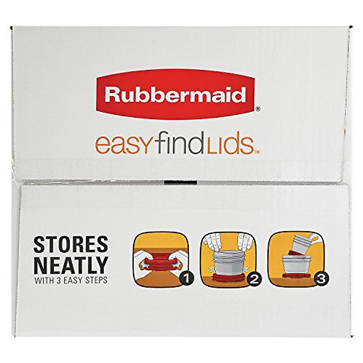 Rubbermaid Easy Find Lids Food Storage-Containers, Racer Red, 50 Piece Set