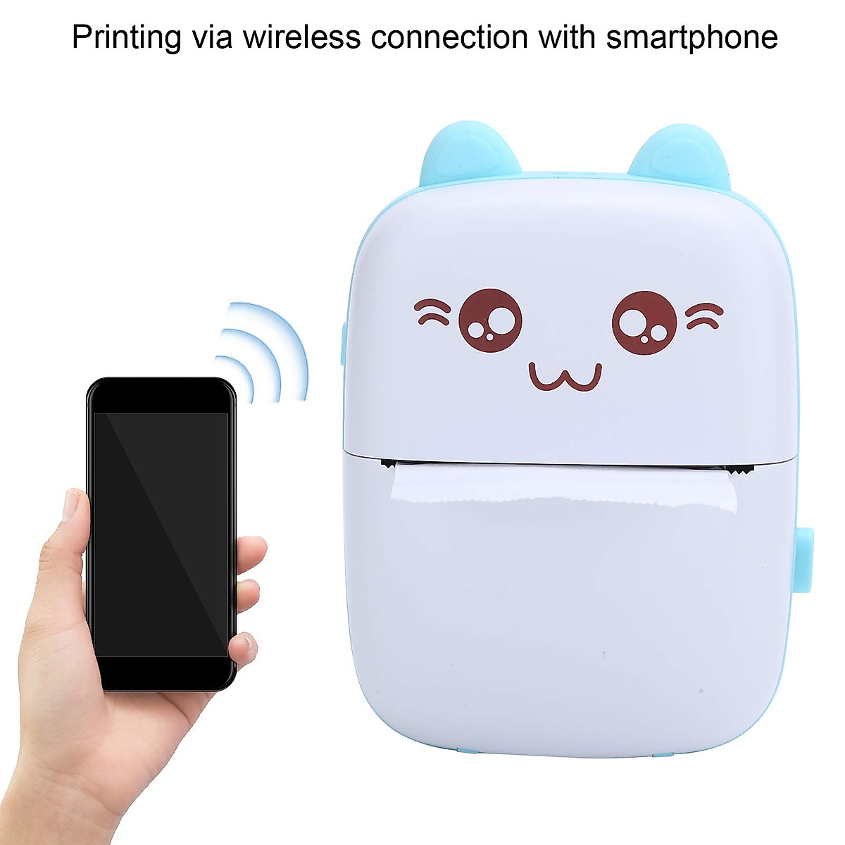 Wisoqu Receipt Printers, SKS9 Mini Portable Mobile Printer Thermal Printer, 200DPI USB Photo Label Remark Pocket Printing Machine