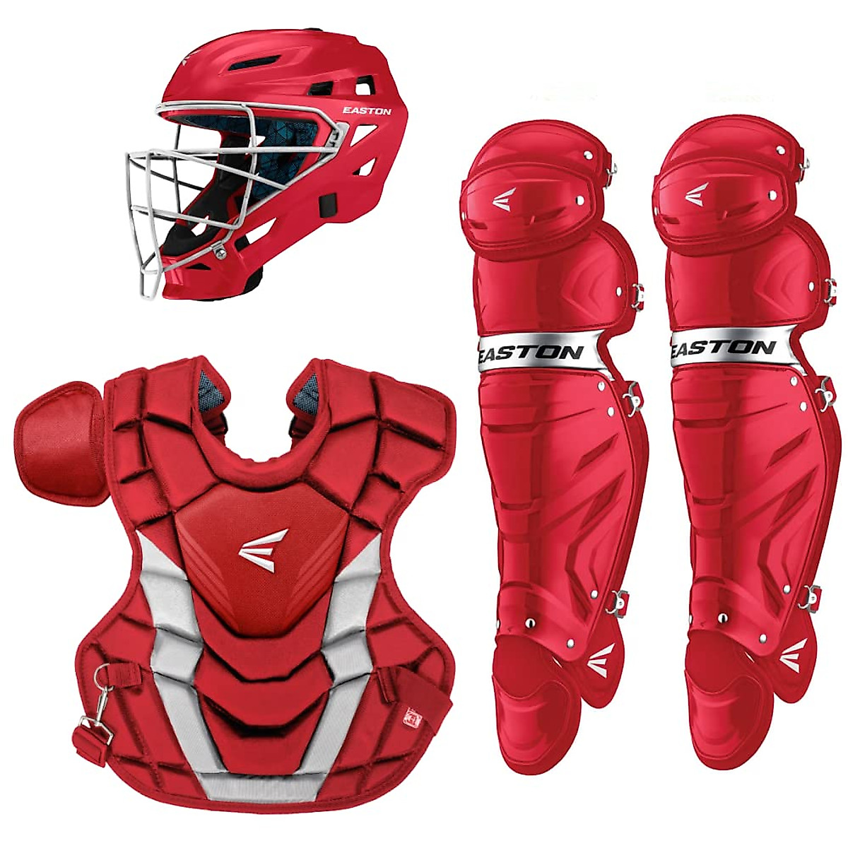 EASTON GAMETIME Baseball Catchers Equipment Box Set, Intermediate, Red