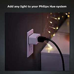 Philips Hue Smart Plug, Instantly Makes Any Plug Smart and Controllable with Hue App, Works with Alexa, Apple HomeKit and Google Assistant, Bluetooth Compatible, 1-Pack, White