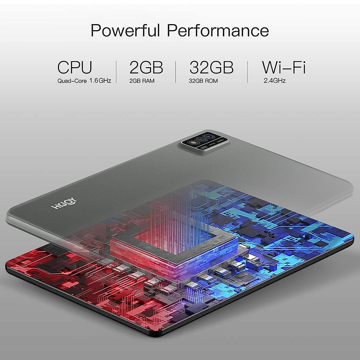 Hyjoy Tablet 9 Inch Android 10 Quad-Core 2GB RAM 32GB ROM IPS HD Display 4000mAh Tablets(Sliver)