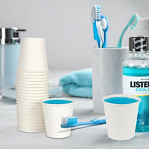 Yes!Fresh [500Count] 3oz Disposable Paper Cups,Hot/Cold Beverage Drinking Cup，Small Paper Cups for Bathroom and Mouthwash (3 oz, 500 Count, White)