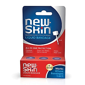 New-Skin Liquid Bandage, Waterproof Bandage for Scrapes and Minor Cuts, 1 fl oz (Pack of 2)