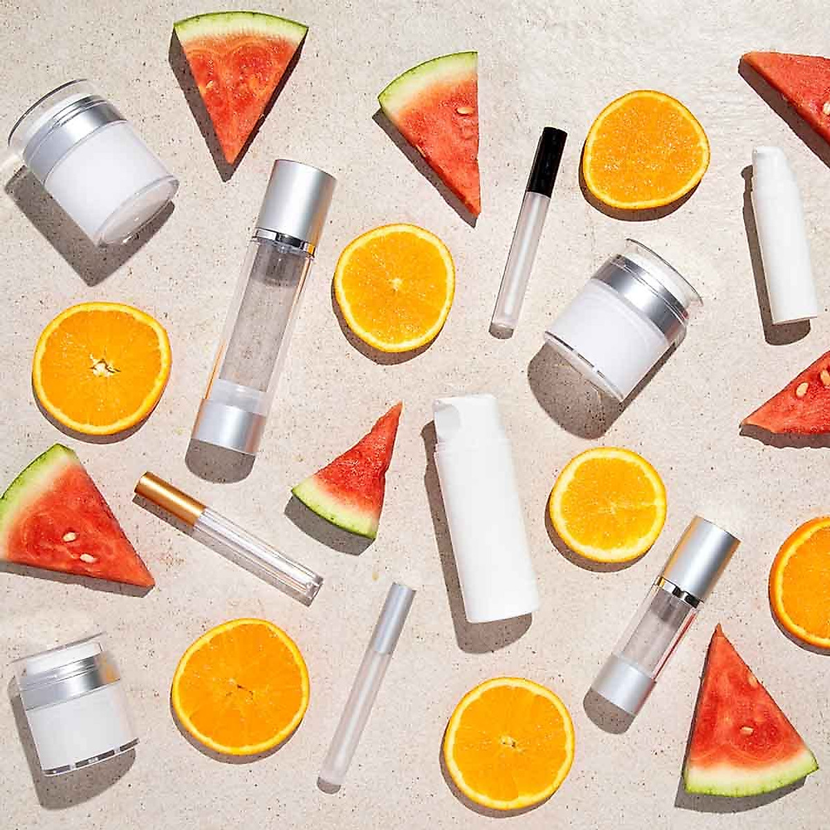 Cosmetic Packaging Now Echo Airless Jar (15ML, Shiny Silver Collar)