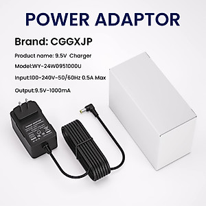 9.5V AC/DC Adapter for Casio Keyboard AD-E95100LU Power Supply Charger SA-46 SA-47 LK-125 LK-127 CTK-240 CTK-245 CTK-1100 for Casio ADE95100LU, 100-240V AC to 9.5V DC Converter