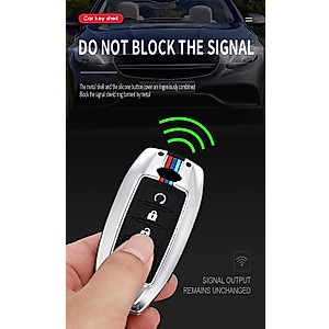 SANRILY Luminous Smart Key Fob Cover Case Fit for Infiniti QX60 QX50 2022 Q50 Q60 2023 QX55 Keyless with Keychain Black