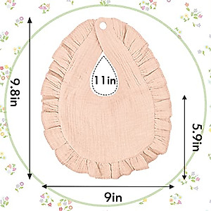 DOSMINE 6 Pack Lace Baby Drooling Bibs Baby Burp Cloths 4-Layer Feeding Bibs Muslin Baby Bibs Cotton Bandana Drool Bibs