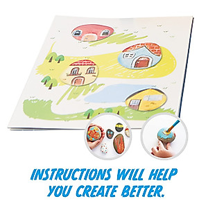 Jar Melo Rock Painting Kits for Kids; Non-Toxic; Hide and Seek Rock ; Creative Rock Art; Paint Rocks; Arts and Crafts Kits for Kids Ages 4-8,Halloween Craft Kit