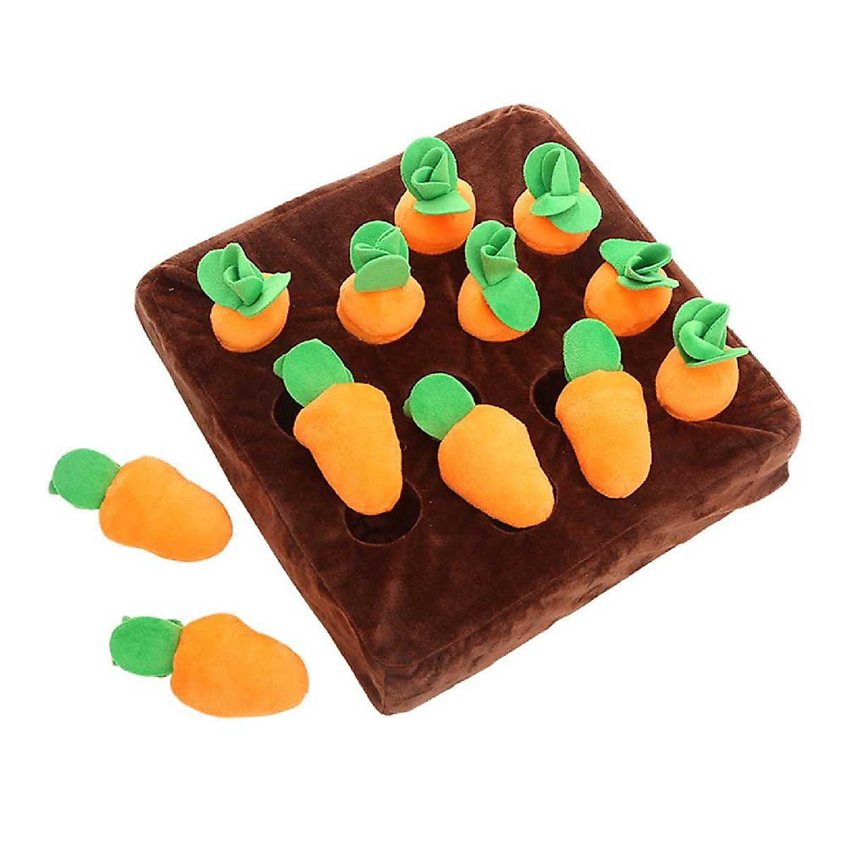BYNNIX Pet Plush Toy Dog Chewing Toy Stuffed Carrot Aggressive Chewers Eat Training Toy Interactive Children Plush Toy Pet Plush Toy Pet Plush Toy Dog Pet Plush Toy for Kids Pet Plush Toy for Dogs