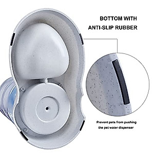 Pet Water Dispenser Station - 3 Gallon/11L Replenish Pet Waterer for Large Dog Cat Animal Automatic Gravity Water Drinking Fountain Bottle Bowl Dish Stand