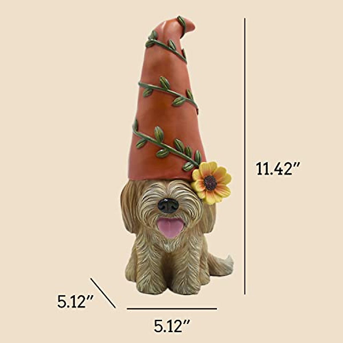 Original Doodle Gnome - Garden Gnomes Outdoor Dog Statue, Garden Décor, Cute Garden Sculptures & Statues