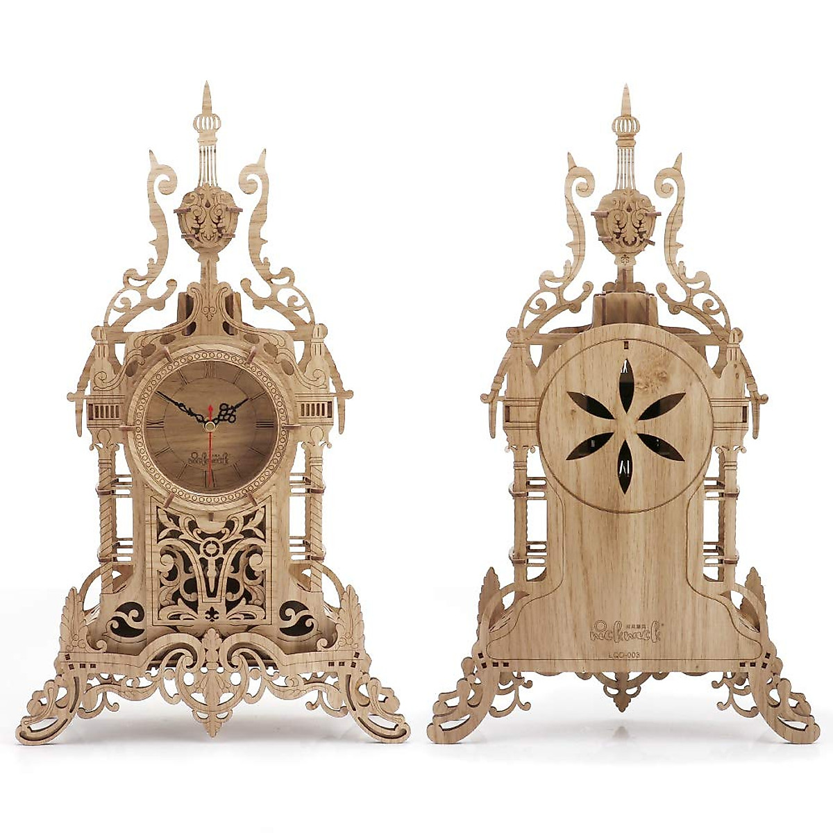 nicknack 3D Wooden Puzzle for Adults, Model Building Puzzle - Tower Clock, Light