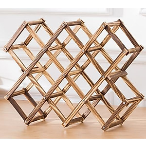 LoongZDD Freestanding Stackable Wine Rack Organizer for Countertop and Cabinets with Foldable Design and Scratch-Resistant Protector