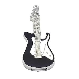 Aneew 16GB 2.0 Pendrive Black Guitar Design Crystal Music USB Flash Drive Memory Stick U Disk for Music Teacher