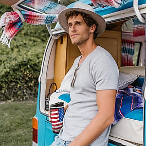 Frostbuddy | Joe Buddy Insulated Mug Travel Coffee Mug with Handle and Lid - Travel Coffee Cup - Coffee Mugs - Insulated Cups for Hot Water, Tea, Coffee - Joe Buddy 20oz (Lights)