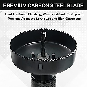 GMTOOLS Hole Saw Set, 19Pcs Hole Saw Kit with General Purpose 3/4" to 5"(19-127mm) Saw Blades, Mandrels, Drill Bits, Installation Plate, Hex Key with Storage Case, Idear for Wood, Plywood, PVC Board