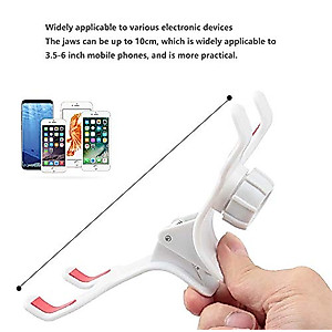 L&B Olivia B-Land Cell Phone Holder, Hanging on Neck Universal Mobile Phone Stand for Bed, gooseneck Cell Phone Holder, Compatible with iPhone 11 Pro XS Max XR X (White)