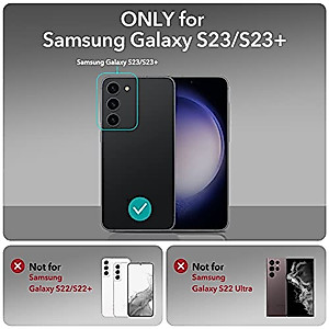 ESR for Samsung Galaxy S23/S23 Plus (2023) Camera Lens Protectors, Individual Lens Protectors, Scratch-Resistant Ultra-Thin Tempered Glass with Aluminum Edging, Galaxy S23 Case Friendly, 1 Set, Black