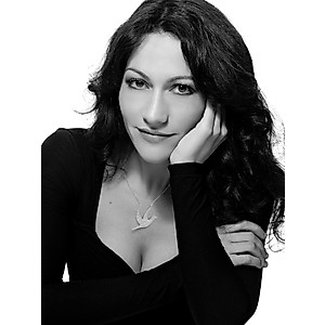 Gem Stone King Keren Hanan Art 925 Sterling Silver Hope Dove Pendant Necklace for Women Pave Setting Limited Edition (1.75 Inch with 18 Inch Chain)