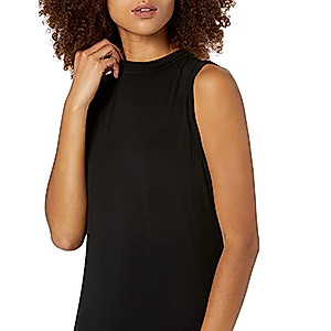 Amazon Essentials Women's Jersey Sleeveless Mock Neck Maxi Dress (Previously Daily Ritual), Black, X-Small