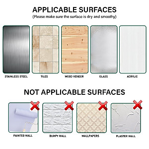 Mop Broom Holder Wall Mounted Heavy Duty No Drill, Adhesive Mop 304 Stainless Steel Mop Hanger Wall Mount Stick on w Hooks for Bathroom Kitchen Closet Garage Garden Organizer with 6 Hooks (Black)