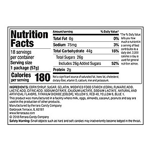 Trolli Sour Brite Crawlers Minis Candy, Sour Gummy Worms, 2 Ounce Treat-Size Pouches (Pack Of 18)