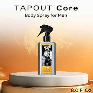 Tapout Core Body Spray Perfume for Men – Refreshing Fragrance, 8 Ounces