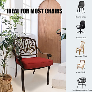 Sunshine Outdoor Indoor/Outdoor Patio Chair Cushion Outdoor Seat Cushions for Patio Furniture 20x20x2.8 inch Set of 4 Chili