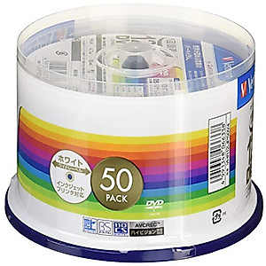 Mitsubishi Chemical Media Verbatim DVD-r CPRM 1 modified for recording 120 minutes 1-16 x 50 spindle case Pack wide print compatible WhiteLabel VHR12JP50V4