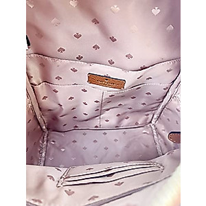 Kate Spade Leila Pebbled Leather Medium Dome Backpack School Bag Warm Gingerbread