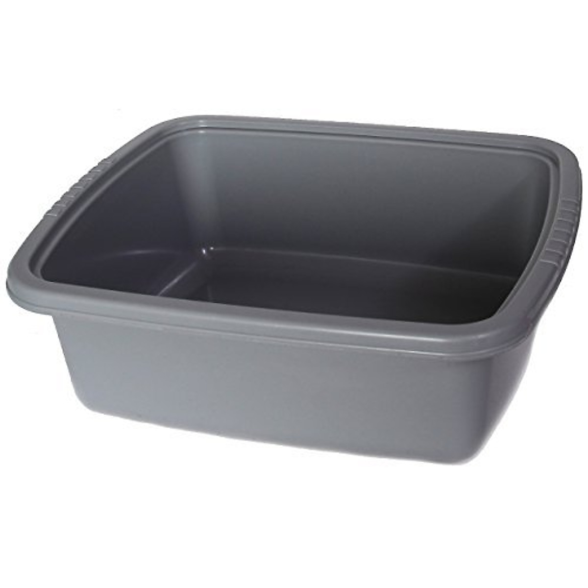 YBM Home Plastic Dish Pan Basin 4.75 in. H x 11 in. W x 13 in. L Ba430 (1, Gray)